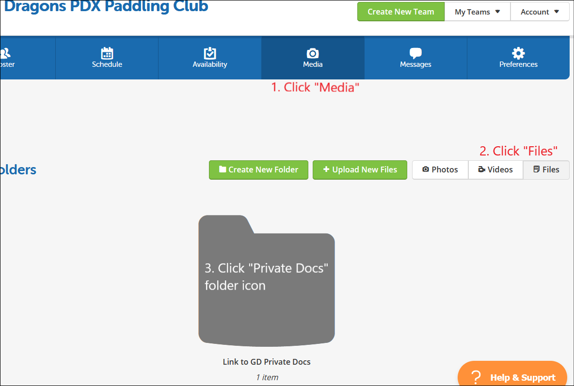 Using TeamSnap – Golden Dragons PDX